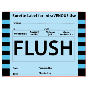 Burette Flush Label | Mermed