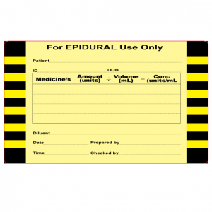 Epidural label | Mermed