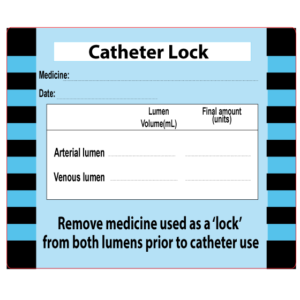 Catheter Lock label | Mermed